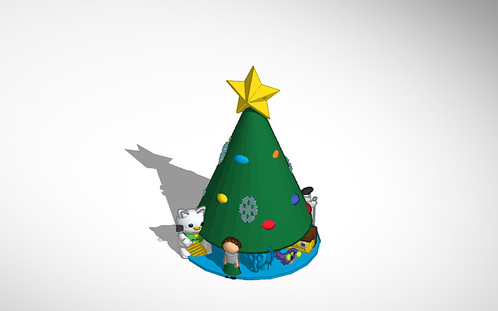 3D design Christmas tree Christmas tree ornament | Tinkercad