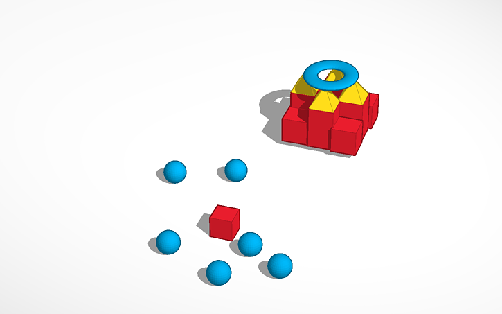 3D design ball launcher - Tinkercad