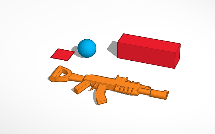 3d Design Rust Ak47 Model Tinkercad