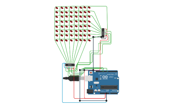 Circuit design 8x8 | Tinkercad
