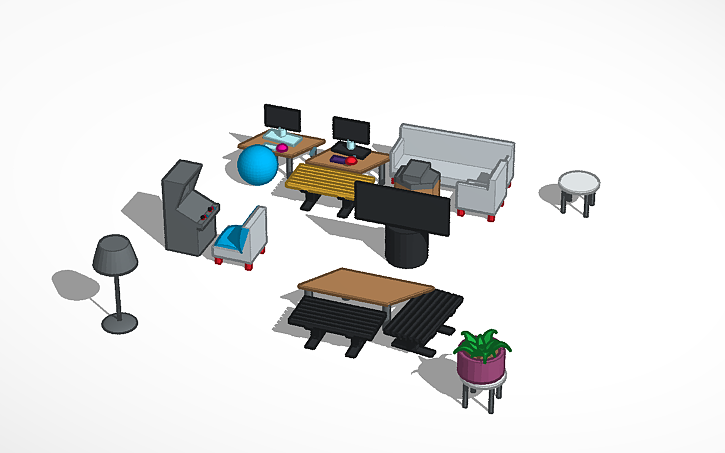 3D design gaming room/room2 - Tinkercad