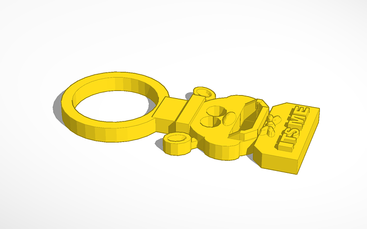 3D design fnaf golden freddy key chain | Tinkercad