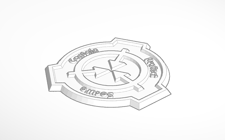 3D design SCP Logo - Tinkercad