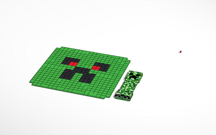 3D design creeper tag - Tinkercad