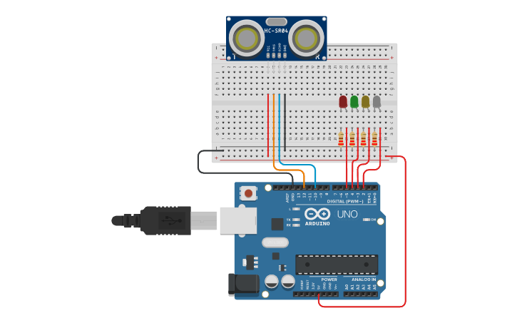 Circuit Design Distance Measurement Tinkercad
