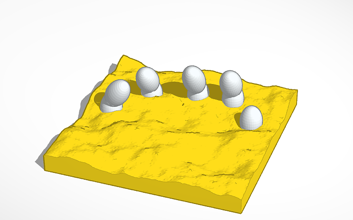 3D design uruguay hand in sand | Tinkercad