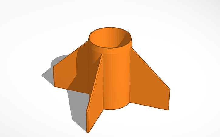 3D design Small model rocket tail fins - Tinkercad
