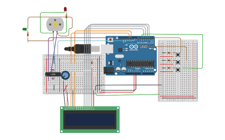 Circuit design arduino elevator - Tinkercad