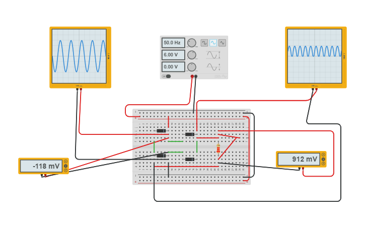 Circuit Design Rangkaian Penyearah Gelombang Penuh Dengan Dioda Bridge