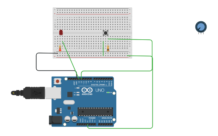 Circuit design buton - Tinkercad