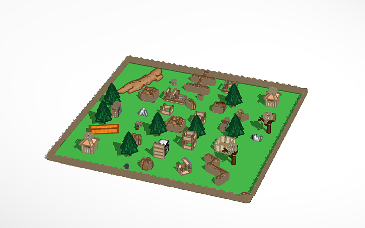 3D design Paintball field - Tinkercad