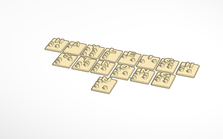 3D design Braille Alphabet | Tinkercad