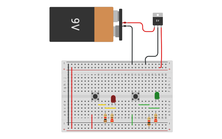 Circuit Design Práctica 3 Circuito 1 Tinkercad
