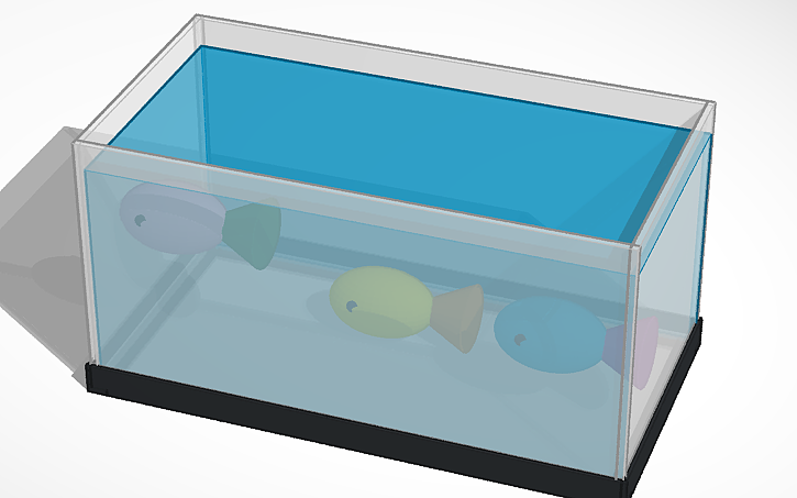 3D design Fish Tank - Tinkercad