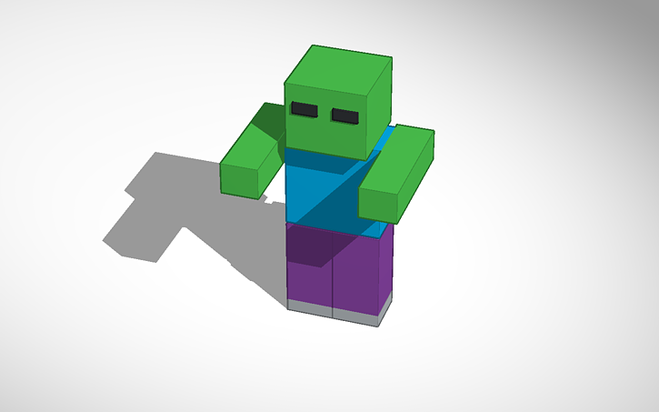 3D design Minecraft Zombie | Tinkercad