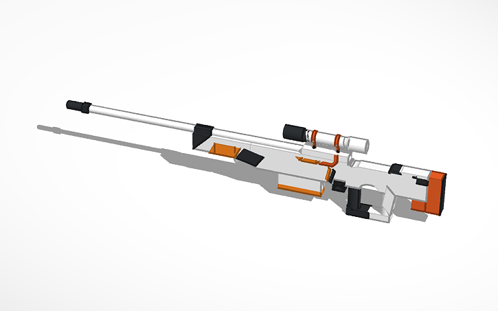 3d Design 10926 Awp L Asiimov Tinkercad