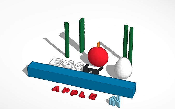 3D design apple - Tinkercad