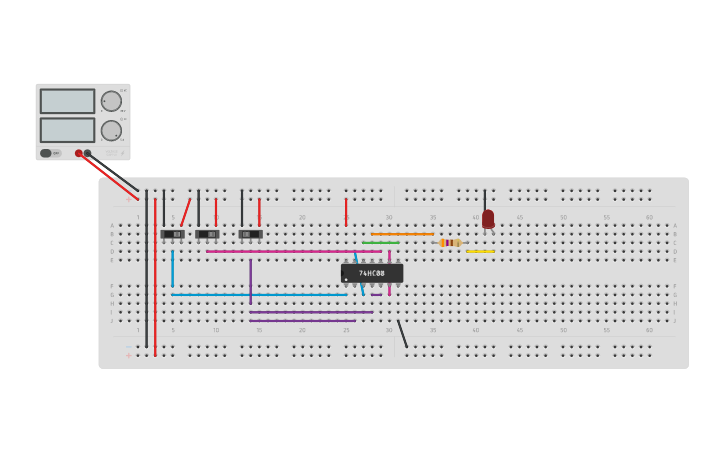 Circuit Design 2x1 Multiplexer Tinkercad