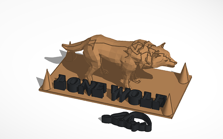 3D design lone wolf | Tinkercad