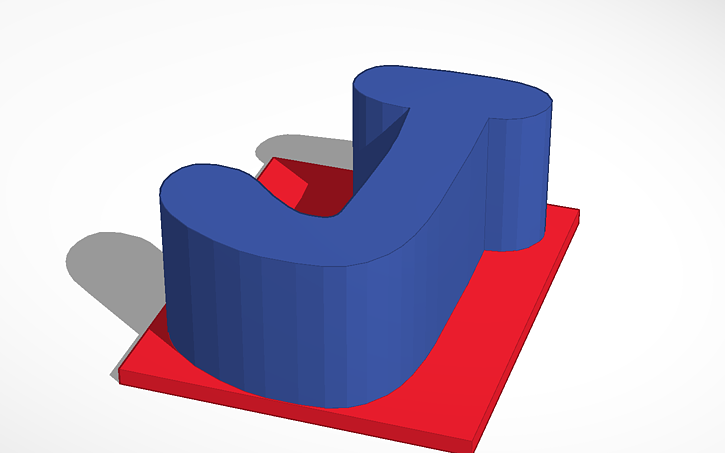 3D design Letter J | Tinkercad