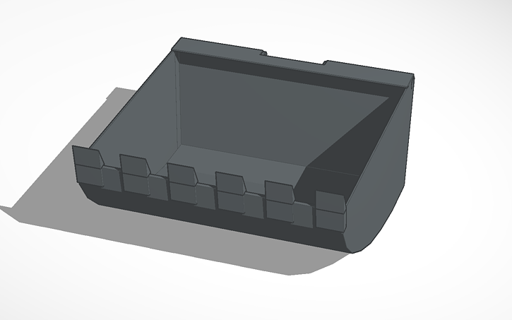 3D design BackHoe Bucket - Tinkercad