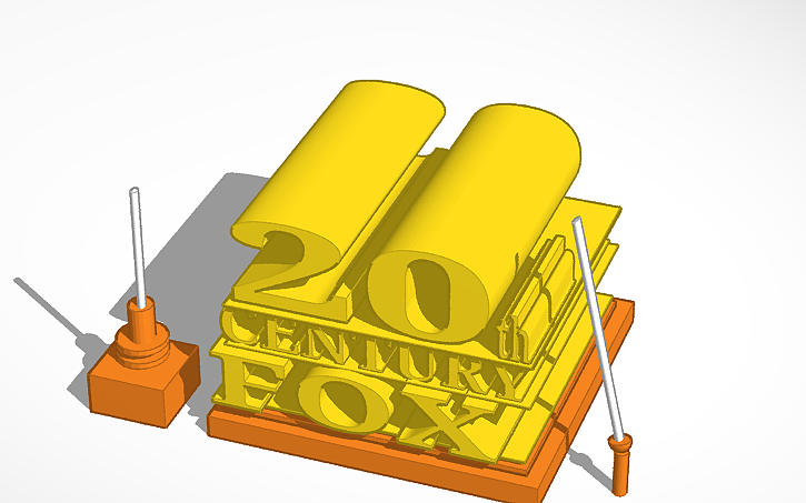 3D design 20th Century Fox - Elliott's - Tinkercad