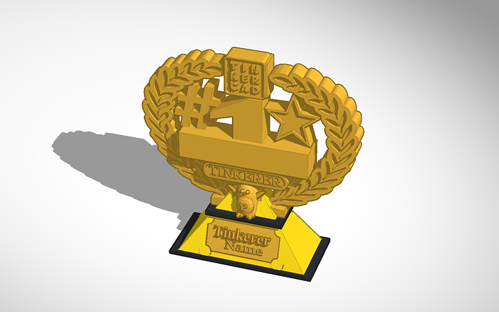 3D design trophy for best - Tinkercad
