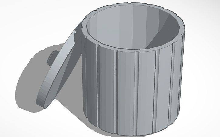 3D design Rubbish bin - Tinkercad