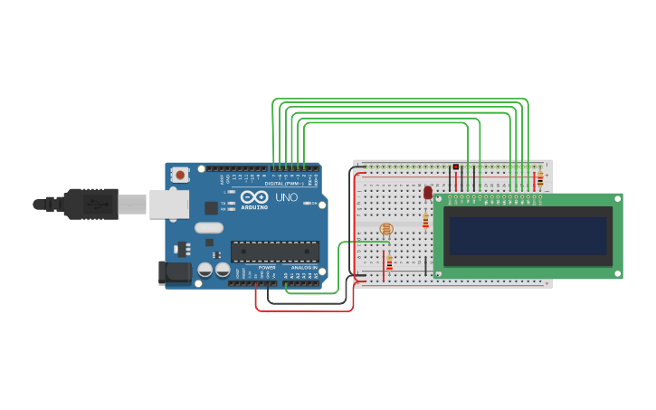 Circuit design dust sensor - Tinkercad