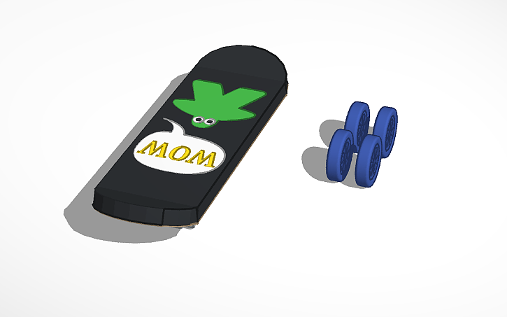 3D design SKATE BOARD - Tinkercad