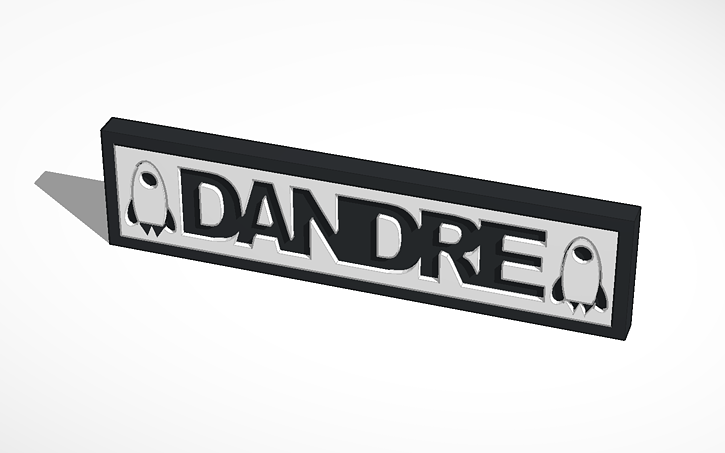 3D design Name Plate for D'Andre - Tinkercad