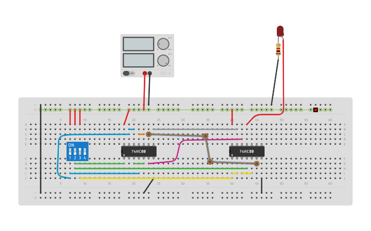 Circuit design 2nd using NAND gate | Tinkercad