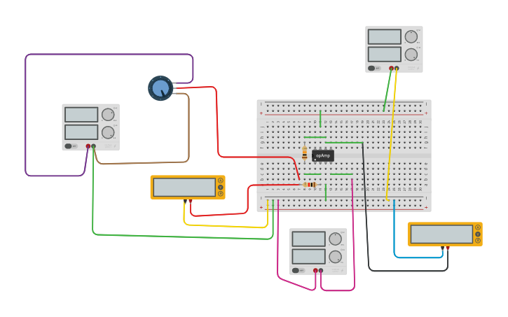 Circuit design INverting amplifier | Tinkercad Circuit design INverting amplifier | Tinkercad
