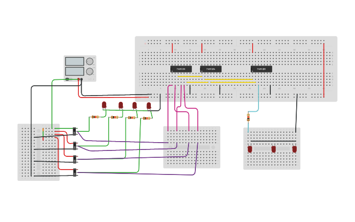 Circuit Design Magnitude Comparator Tinkercad