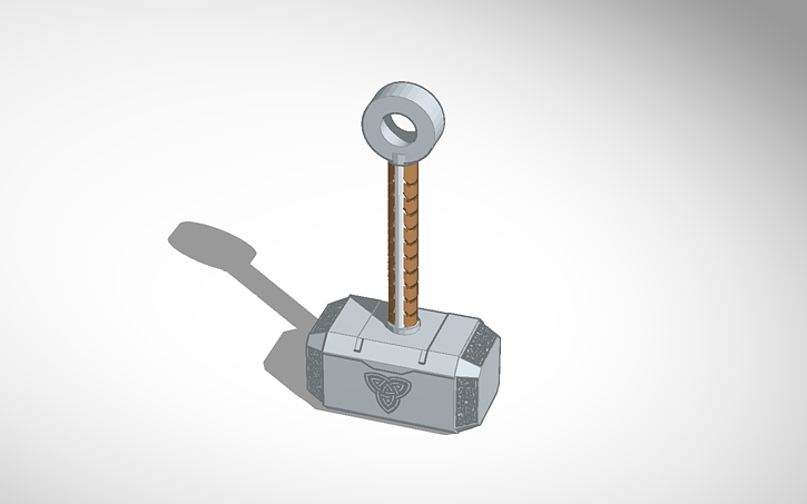3D design "Mjolnir" keychain by LukaMada - Tinkercad