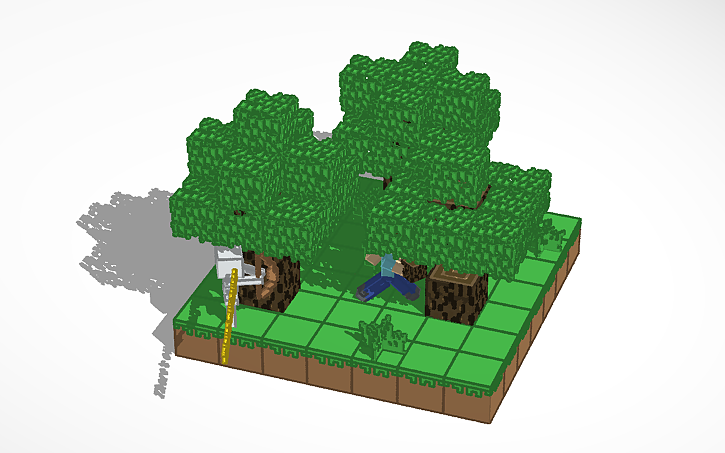 3D design Minecraft Forest - Tinkercad