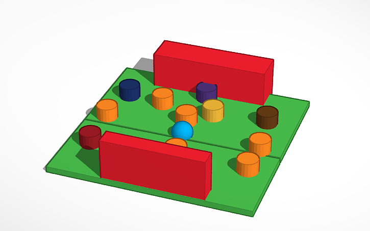 3D design soccer field - Tinkercad