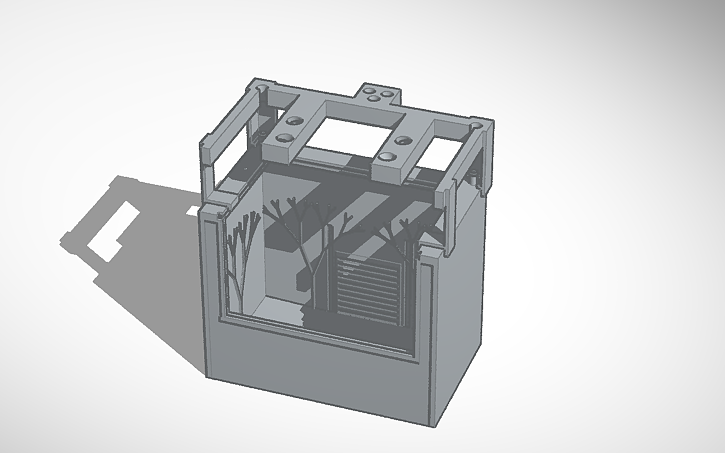 3D design DIY cyberpunk mini palludarium USB waterfall V2 - Tinkercad