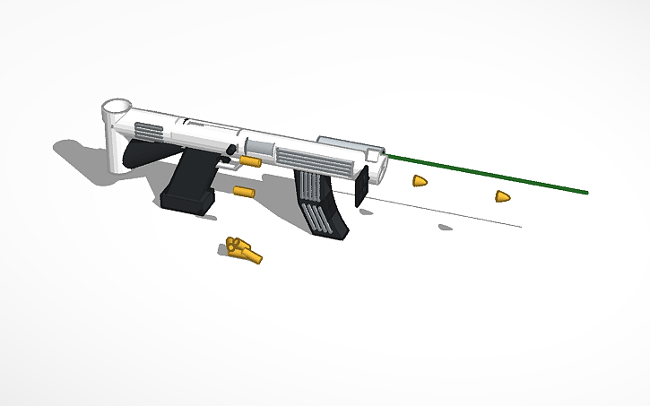 3D design machine gun - Tinkercad