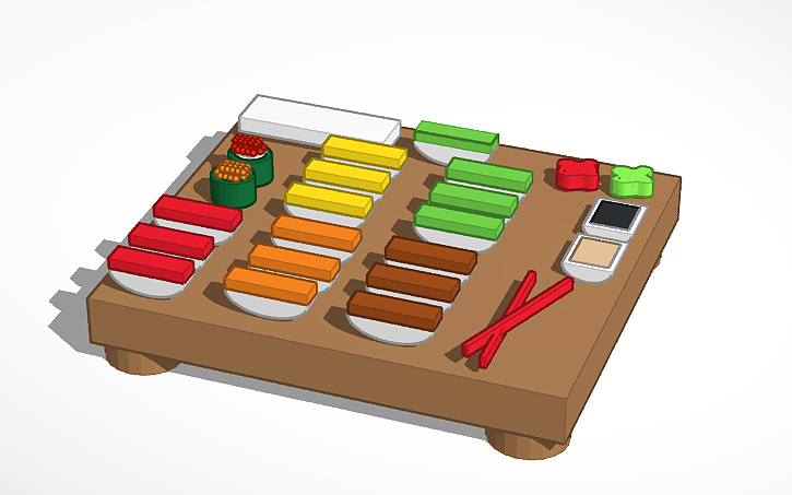 3D design CAD sushi Shirley Mei | Tinkercad