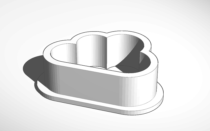 3D design Cloud Cookie Cutter - Tinkercad