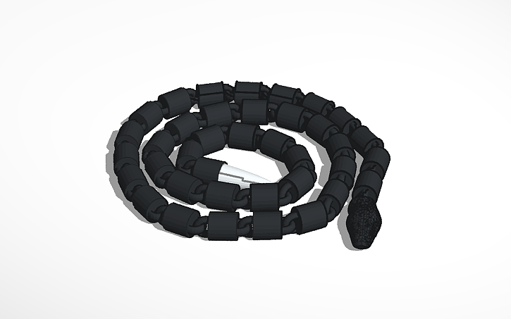 3D design Long articulated snake - Tinkercad