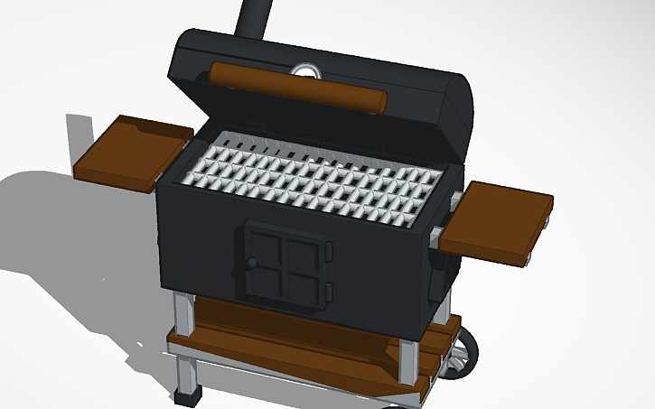 3D design barbecue pit - Tinkercad