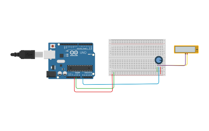 Circuit design Potentiometre Arduino - Tinkercad