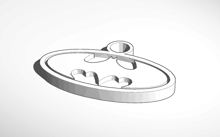 3D design Batman keychain - Tinkercad