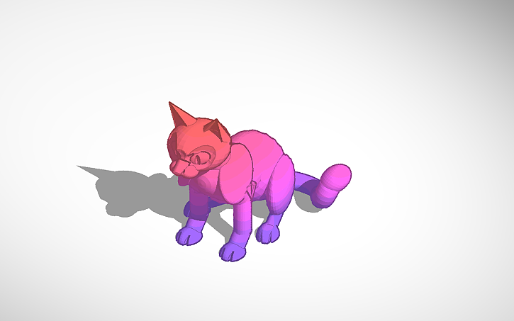 3D design Gradient cat - Tinkercad