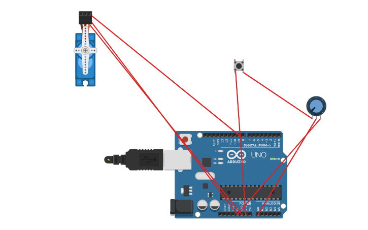 Circuit design 3) Micro Servo Motor - Tinkercad