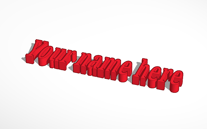 3d Design Name Example Tinkercad