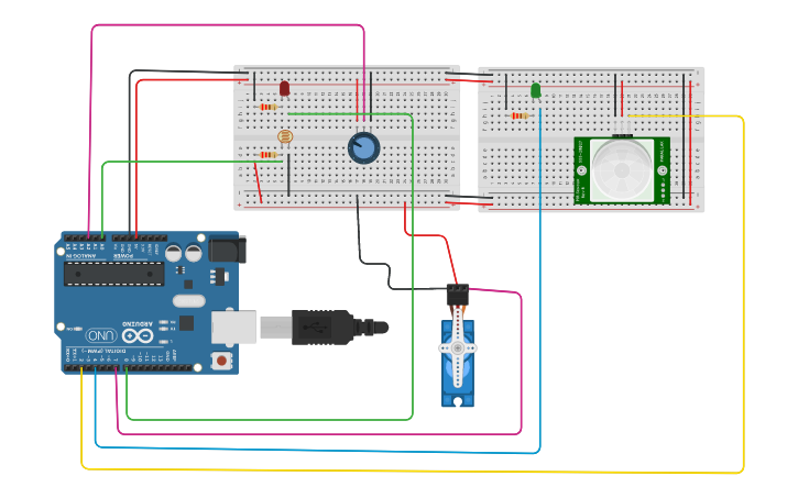 Circuit design Sensor - Tinkercad