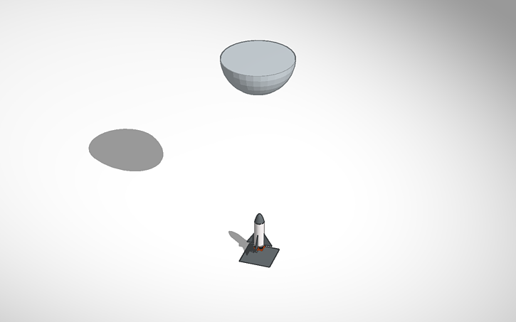 3D design Space Ship Model - Tinkercad